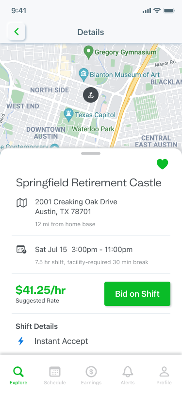 How do I request and bid on a shift? - FAQ for Professionals